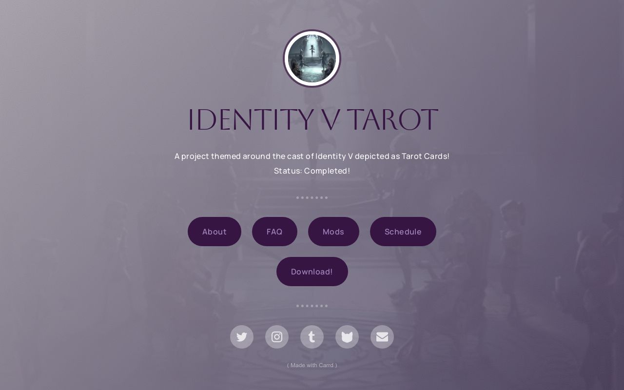 Identity V Tarot Project